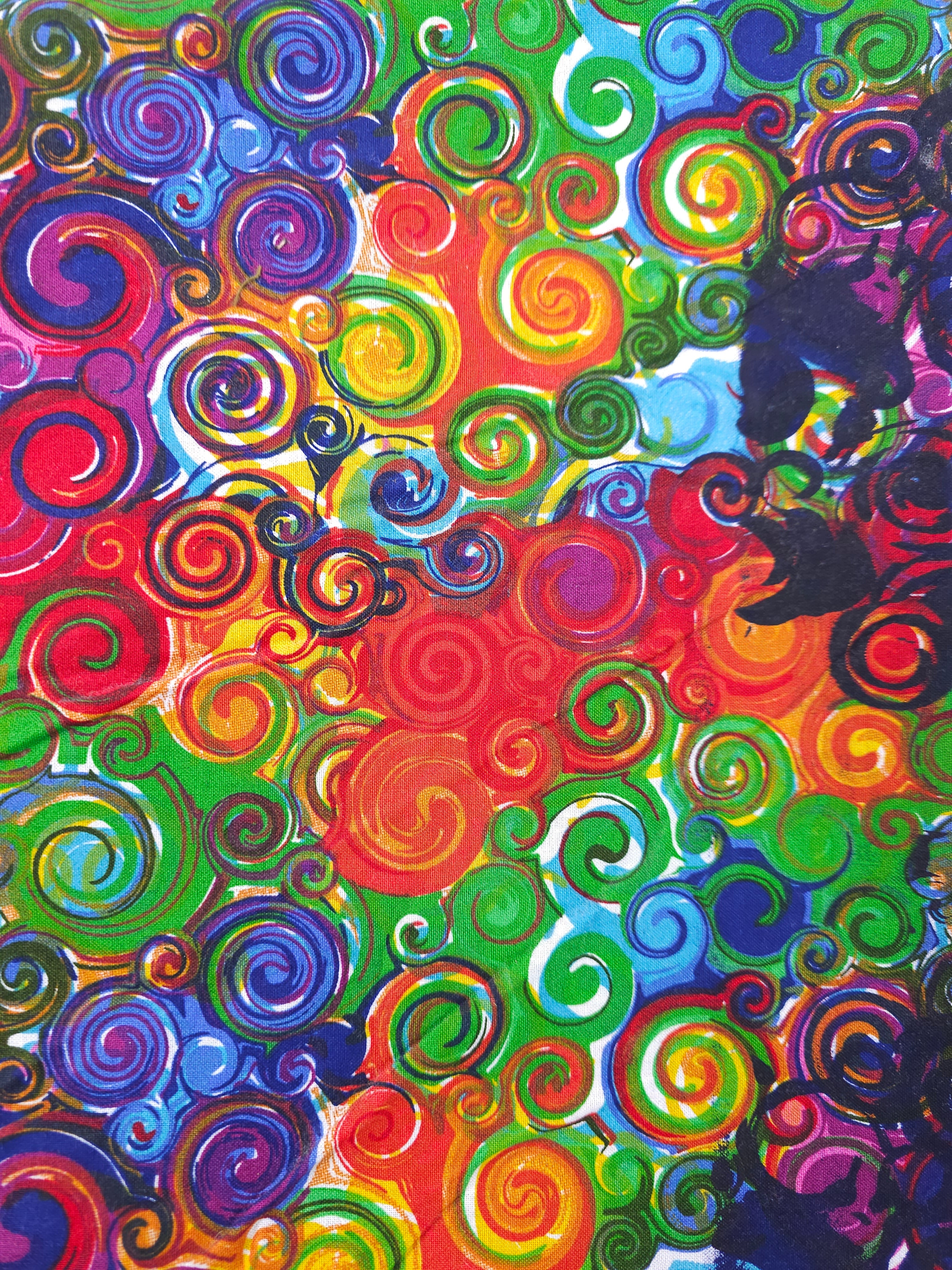 Rainbow Twirl Cotton - 1m Piece – Rainbow Fabrics