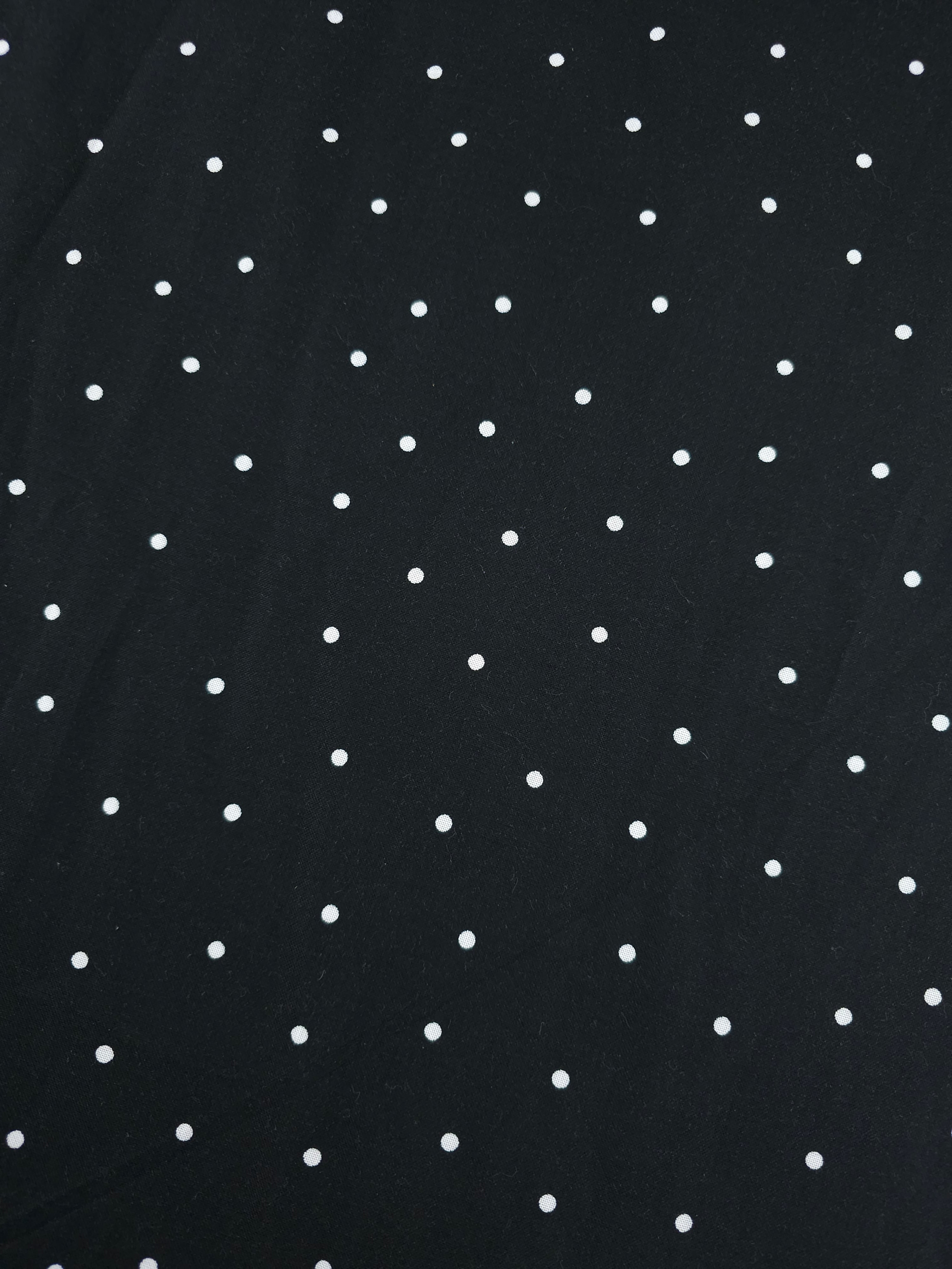 Black/White Spaced Polka Dot 100% Cotton 106" *EXTRA WIDE* – Rainbow ...