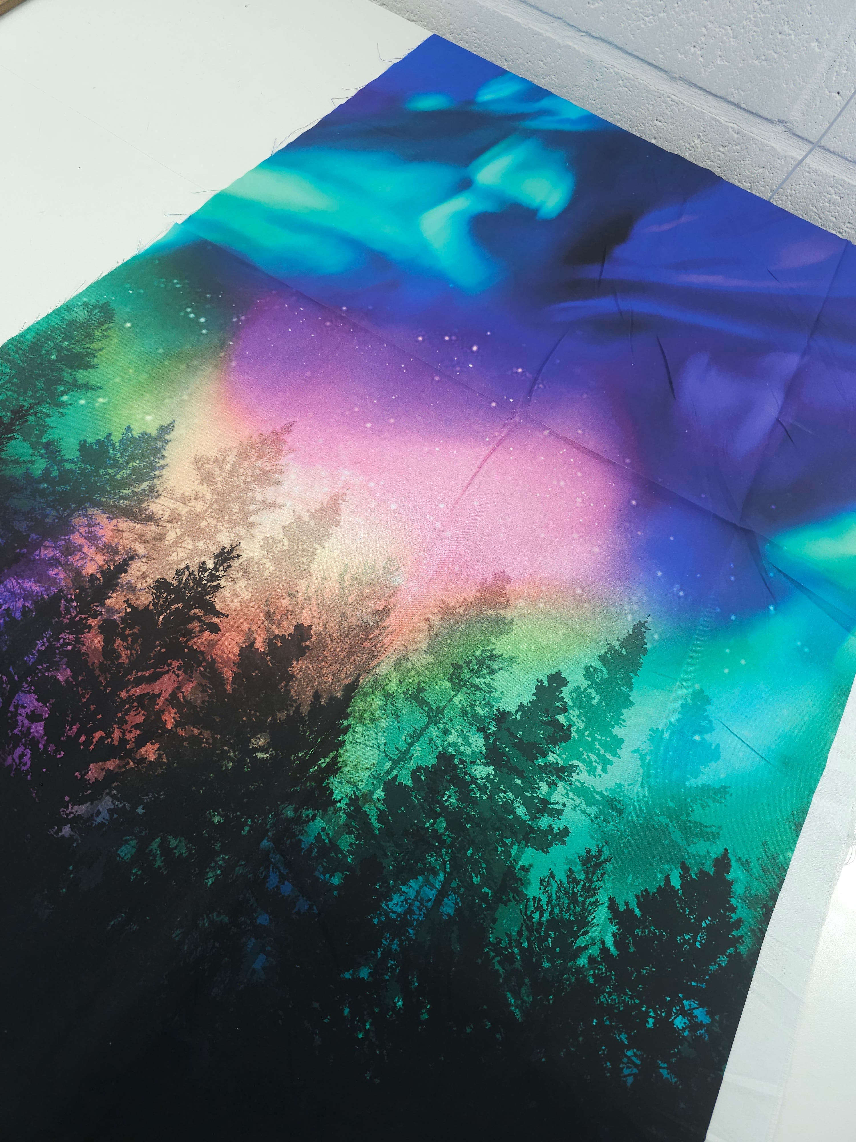 Forest Trees Aurora 100% Cotton – Rainbow Fabrics